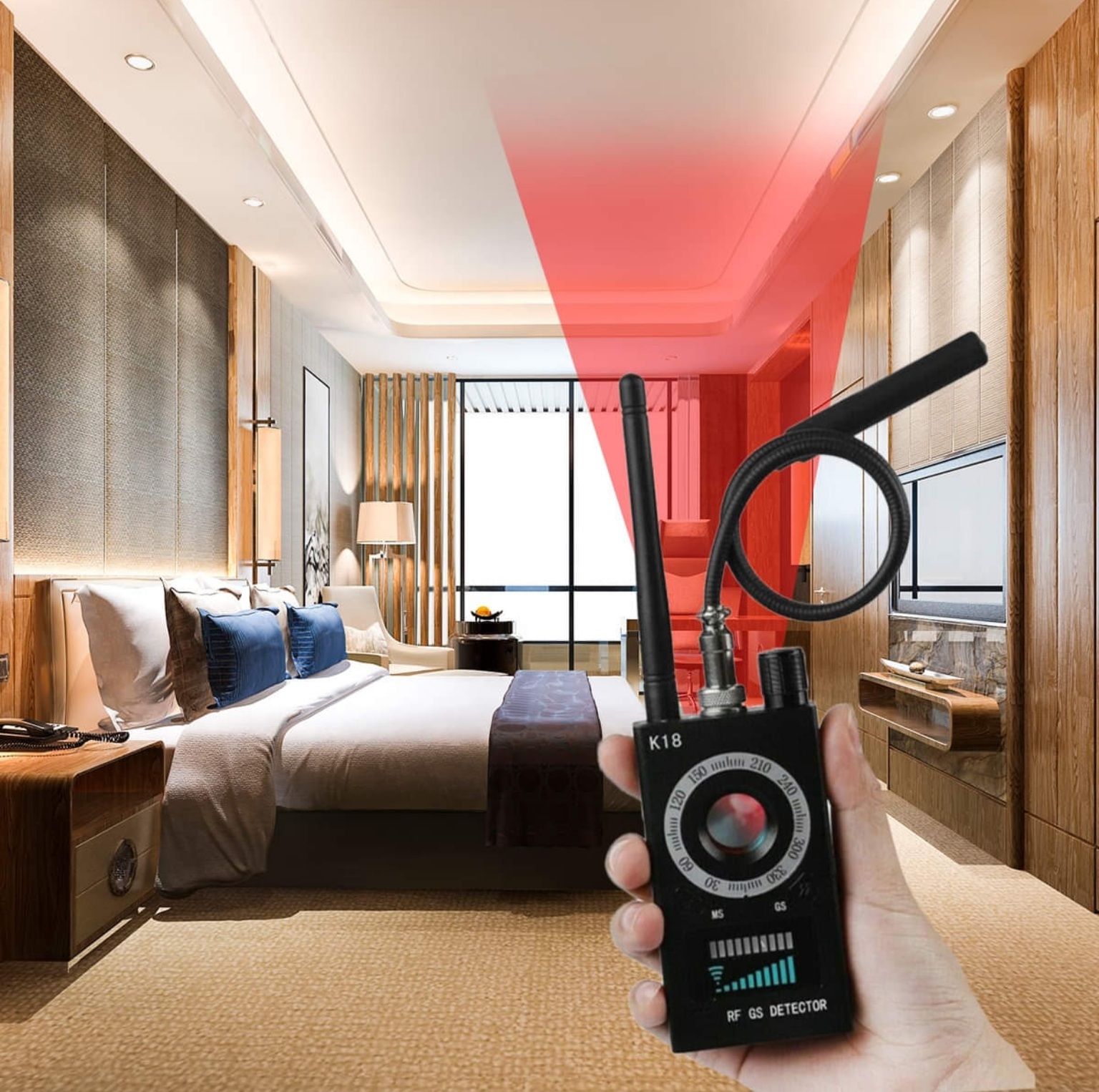 Anti Spy Bug Detector for high risk enviroments, air bnb